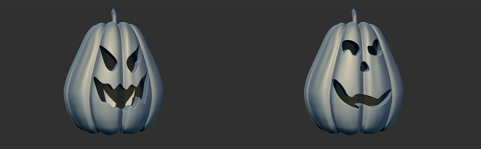 10 Halloween Pumpkin Base Mesh Vol 6 - 3D Model by netleon