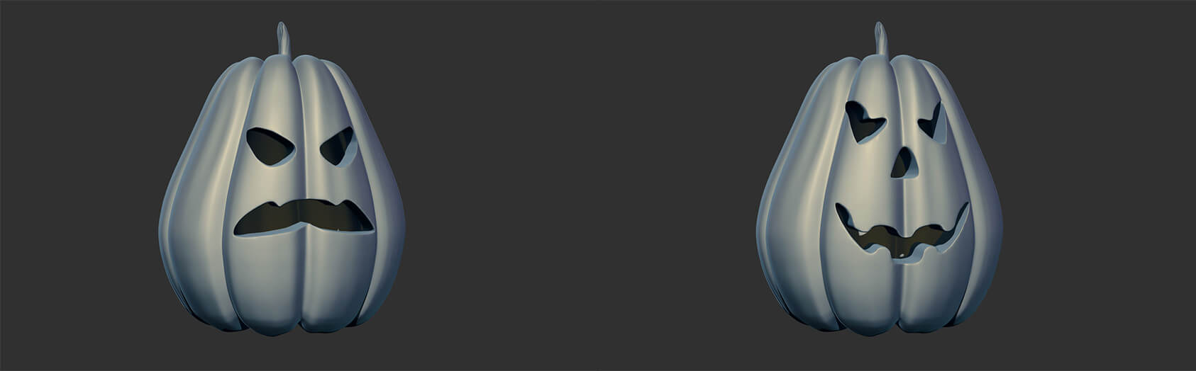 10 Halloween Pumpkin Base Mesh Vol 6 - 3D Model by netleon