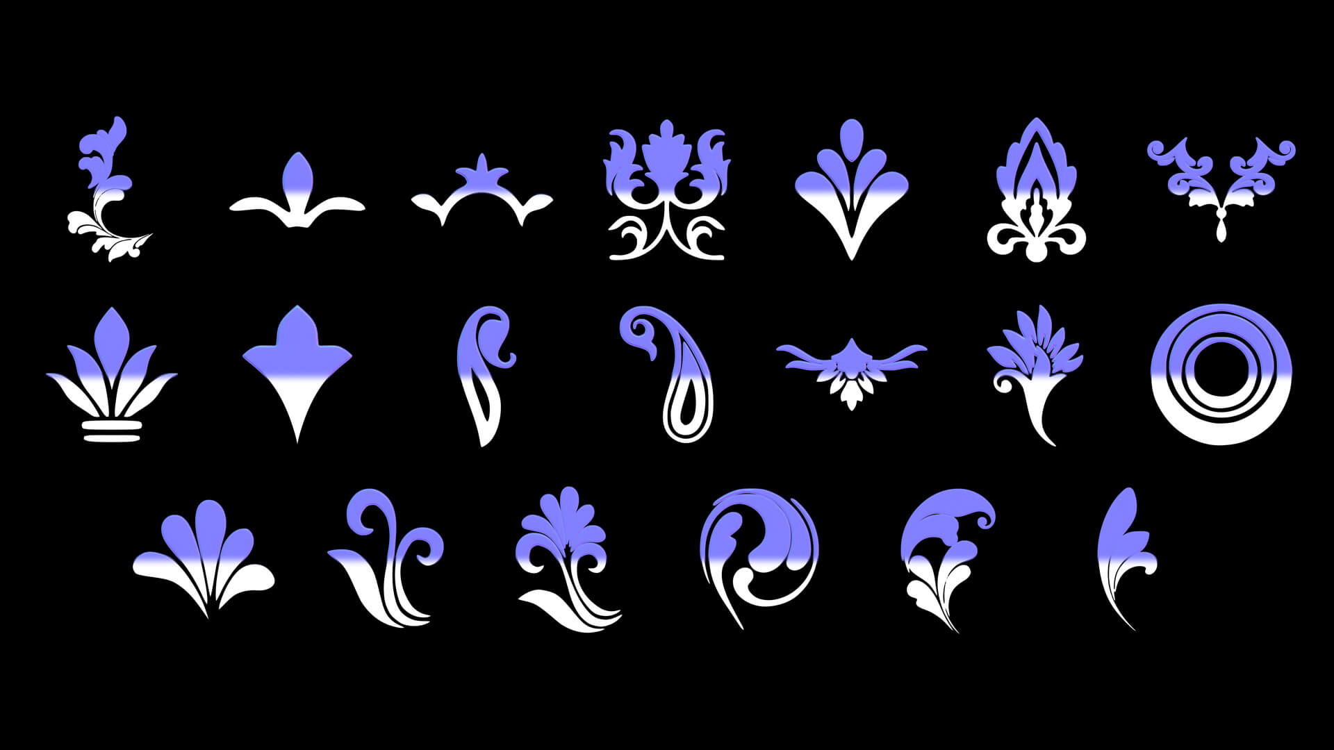 100 Ornaments Normal Maps and Alpha Vol 1 - 3D Material or Shader by ...