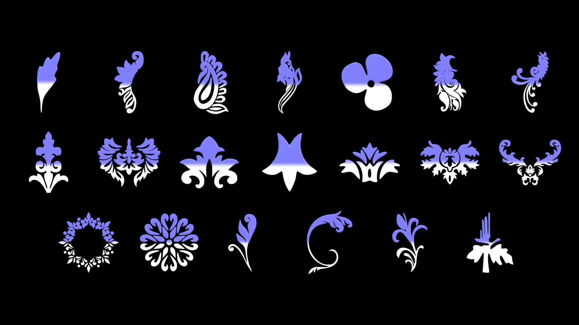 100 Ornaments Normal Maps and Alpha Vol 2 - 3D Material or Shader by ...