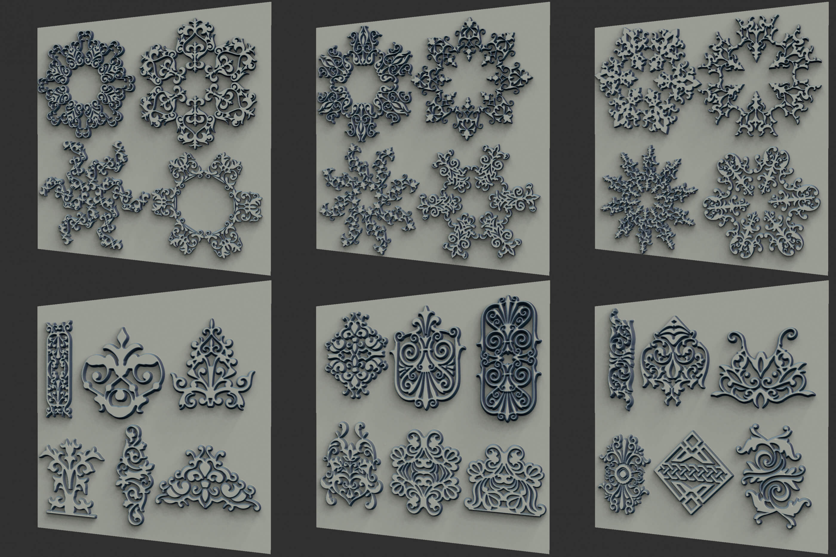 100+ Single and Ring Ornament Height Map Pack - 3D Material or Shader ...