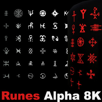 110 Runes Alpha 8K Vol 1 - 3D Material or Shader by netleon