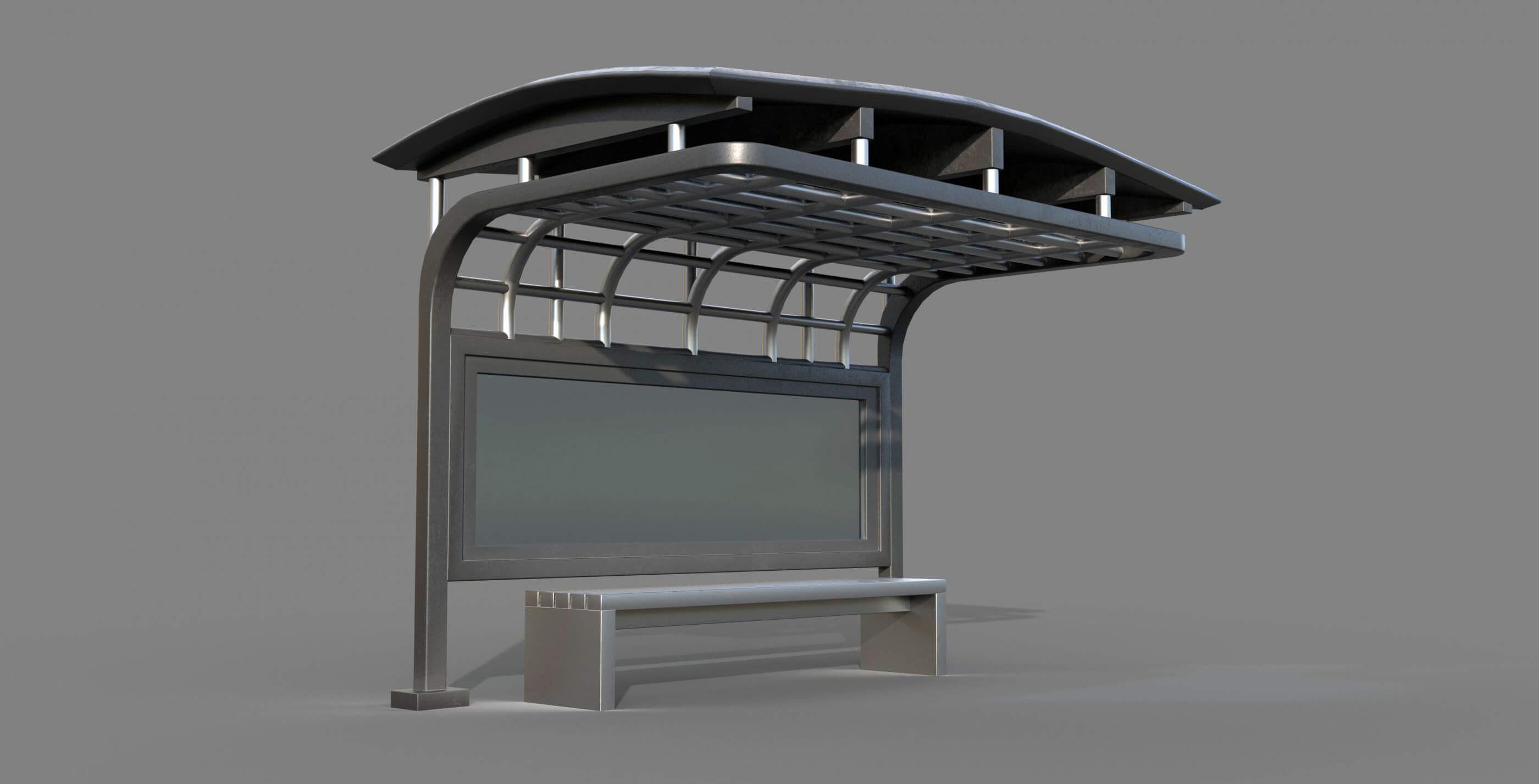 12 Bus Stop Base Mesh Vol 1 - 3D Model by netleon