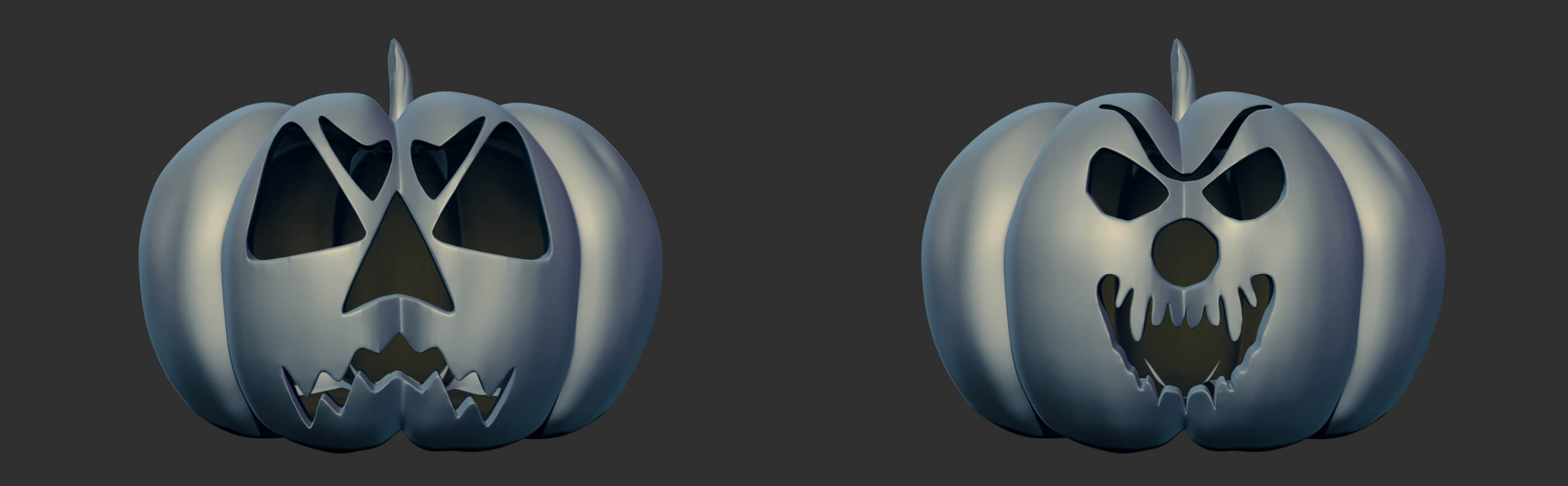 12 Halloween Pumpkin Base Mesh Vol 3 - 3D Model by netleon