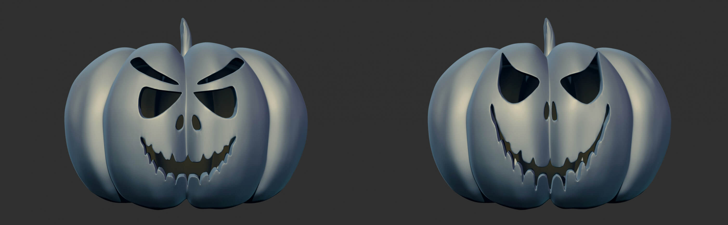 12 Halloween Pumpkin Base Mesh Vol 3 - 3D Model by netleon