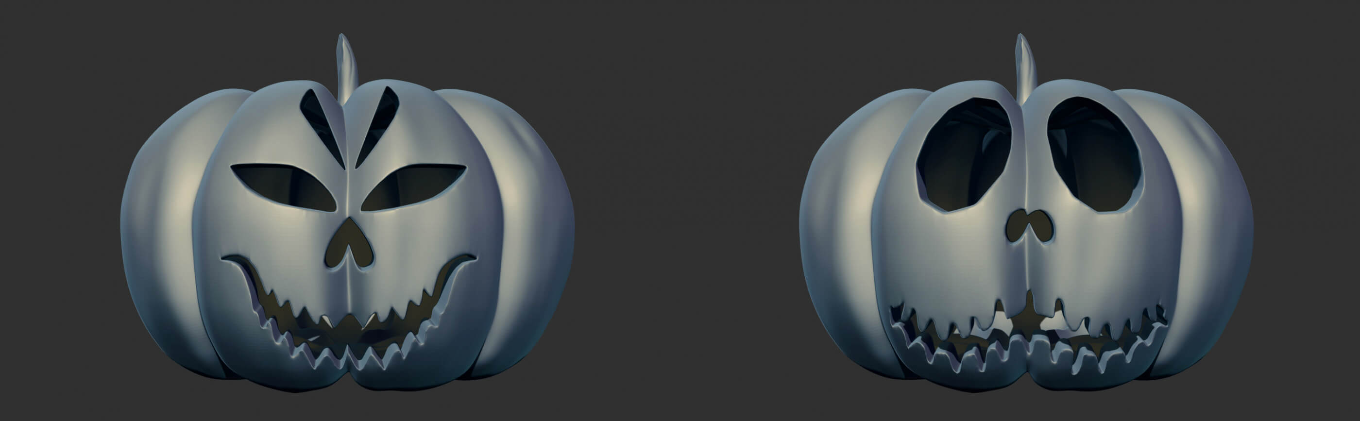 12 Halloween Pumpkin Base Mesh Vol 3 - 3D Model by netleon