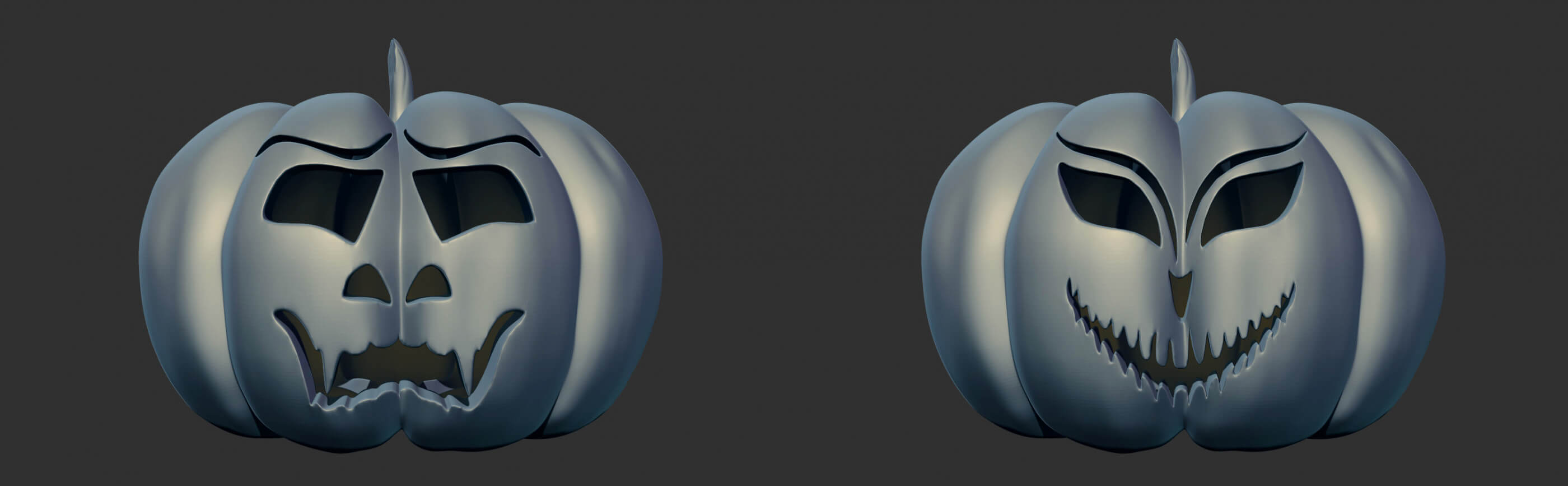 12 Halloween Pumpkin Base Mesh Vol 3 - 3D Model by netleon