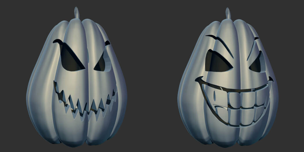 12 Halloween Pumpkin Base Mesh Vol 4 - 3D Model by netleon