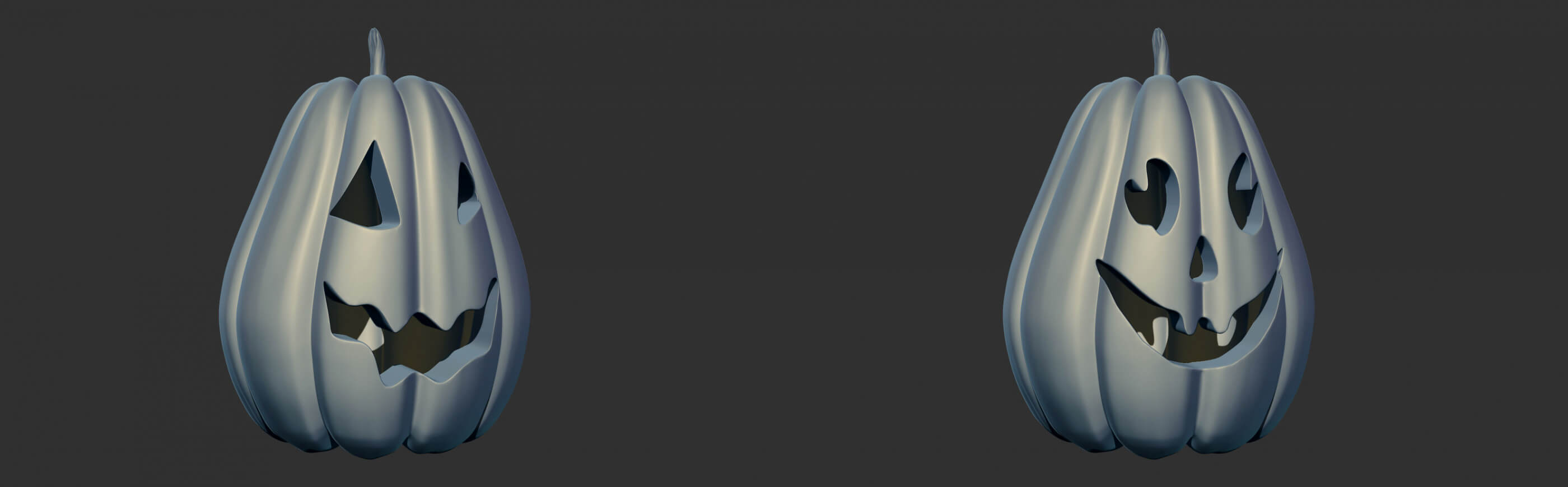 12 Halloween Pumpkin Base Mesh Vol 5 - 3D Model by netleon