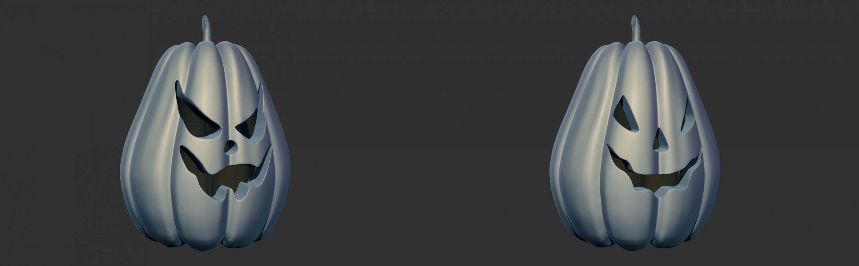 12 Halloween Pumpkin Base Mesh Vol 5 - 3D Model by netleon