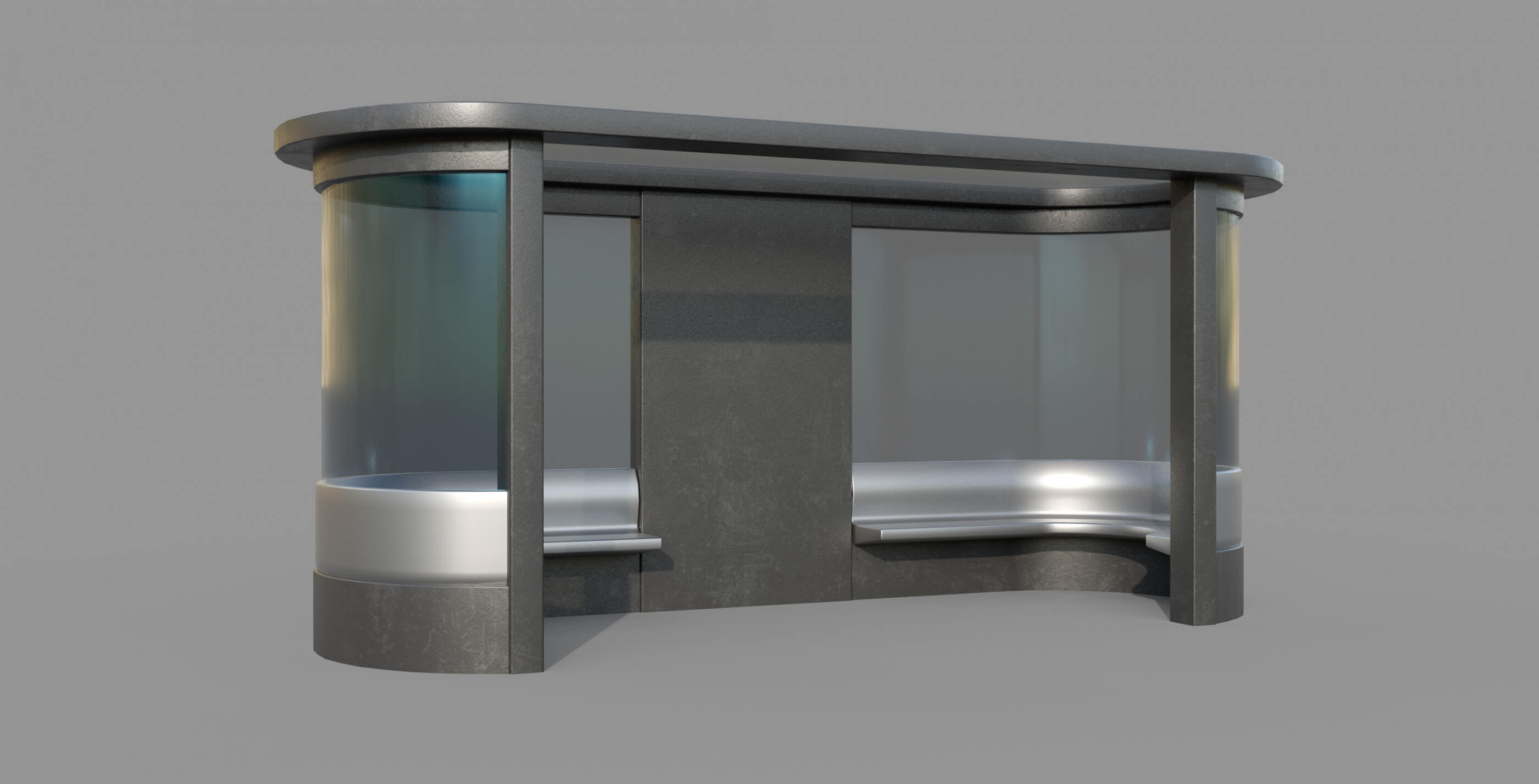 13 Bus Stop Base Mesh With Uvs and Textures Vol 2 - 3D Model by netleon