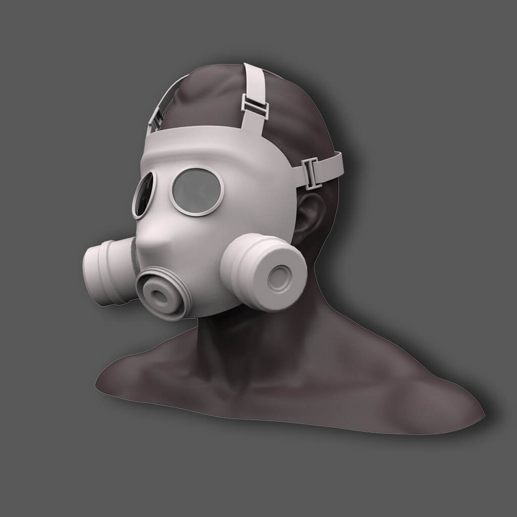14 Gas Mask Base Mesh - 3D Model by netleon