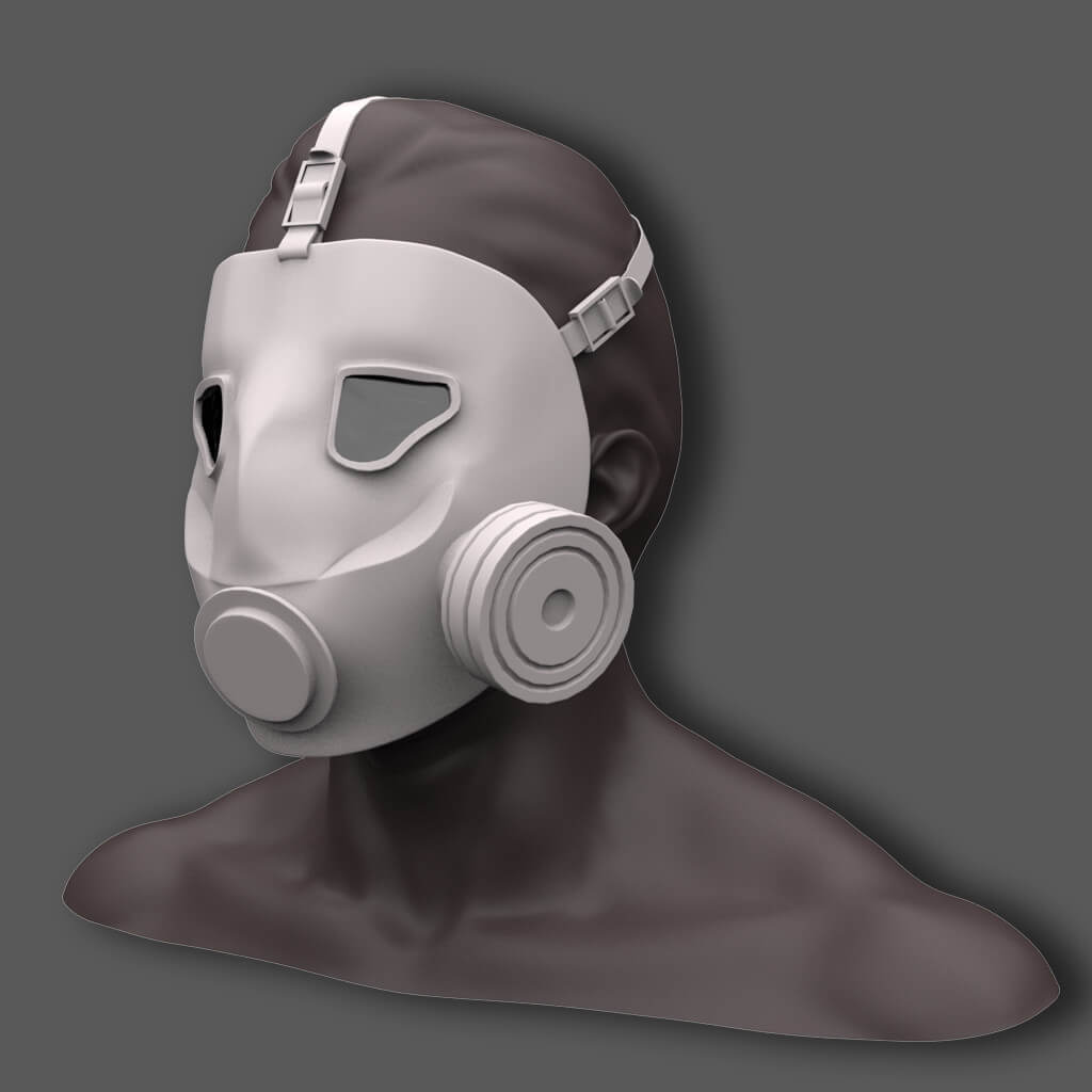 14 Gas Mask Base Mesh - 3D Model by netleon