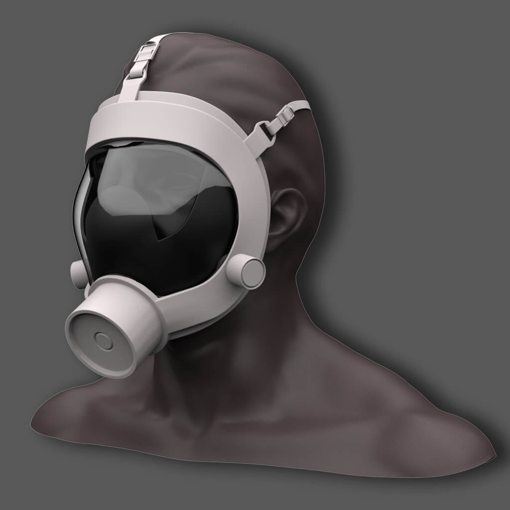 14 Gas Mask Base Mesh - 3D Model by netleon