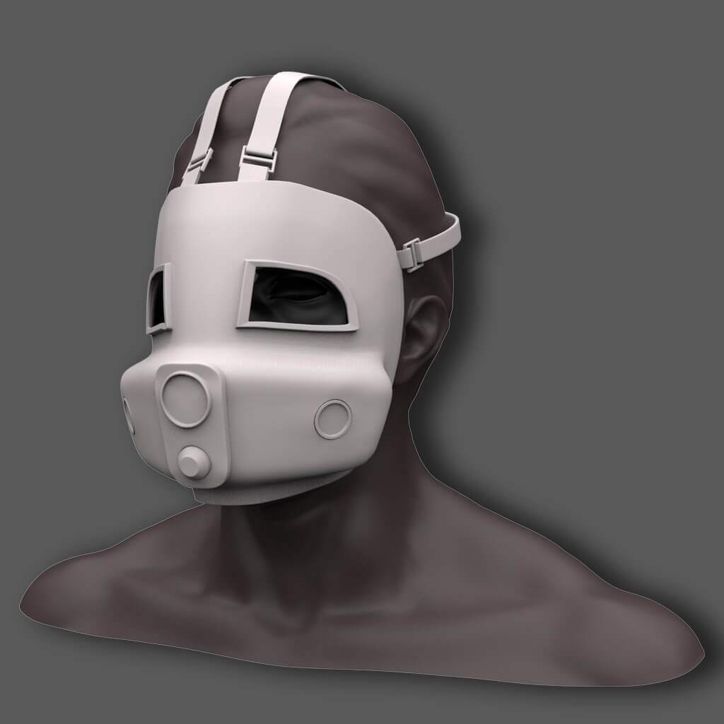 14 Gas Mask Base Mesh - 3D Model by netleon