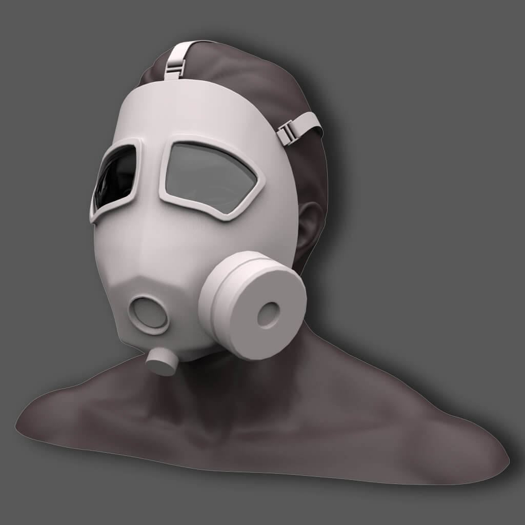 14 Gas Mask Base Mesh - 3D Model by netleon