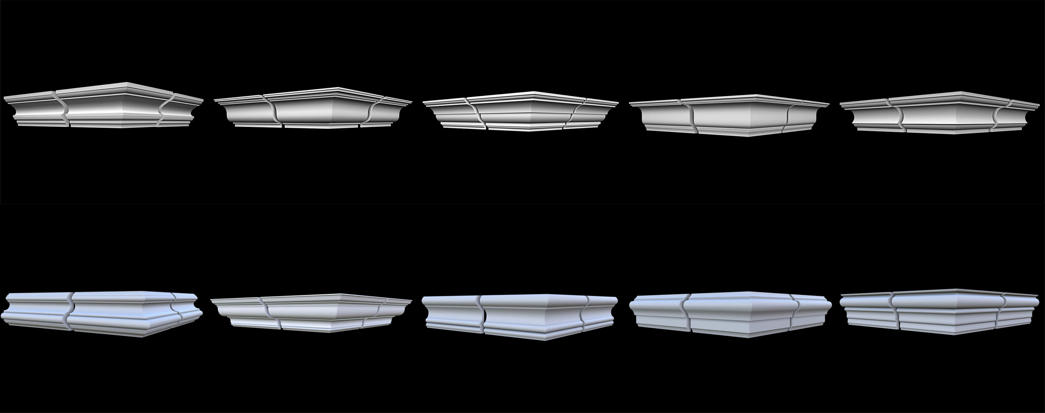 140 Ceiling Base Mesh Pack - 3D Model by netleon