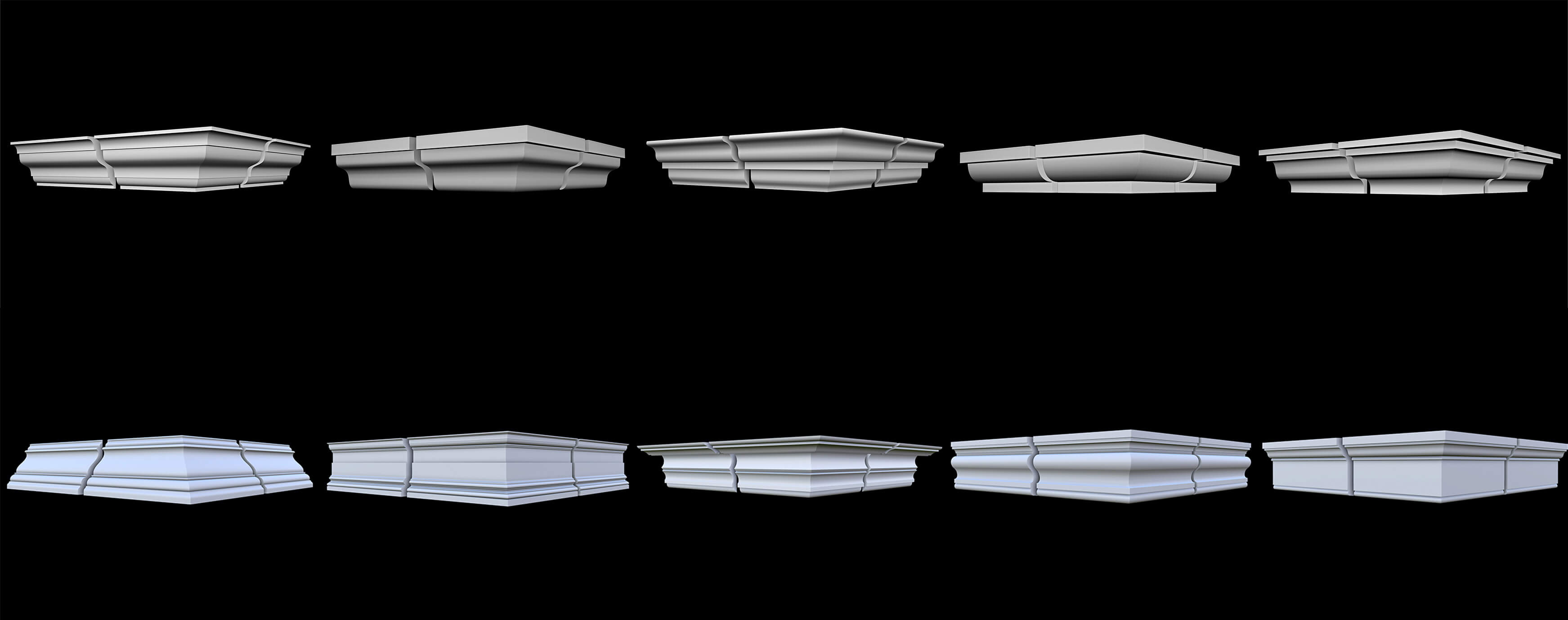 140 Ceiling Base Mesh Pack - 3D Model by netleon