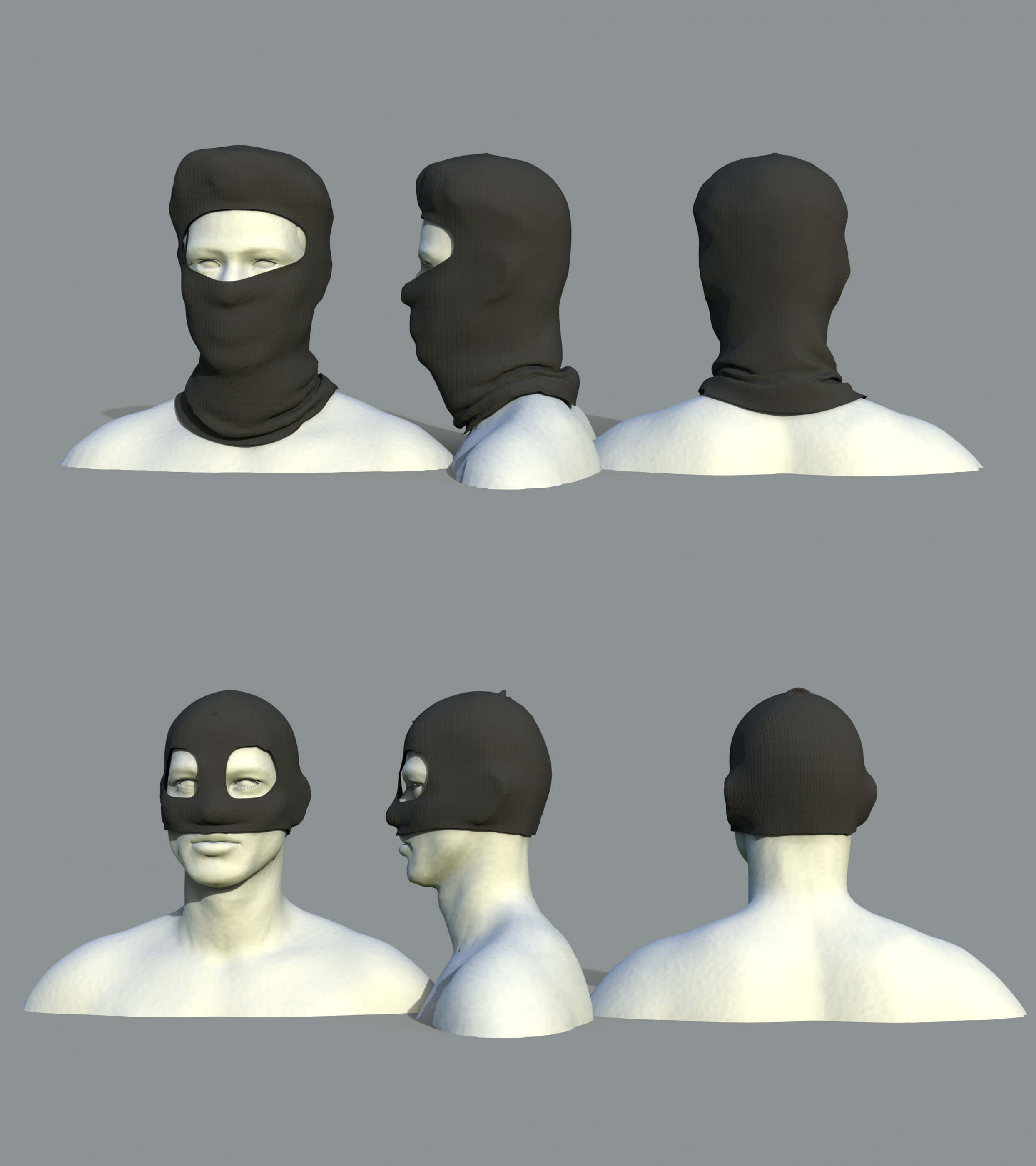 15 Face Mask Pack - 3D Model by netleon