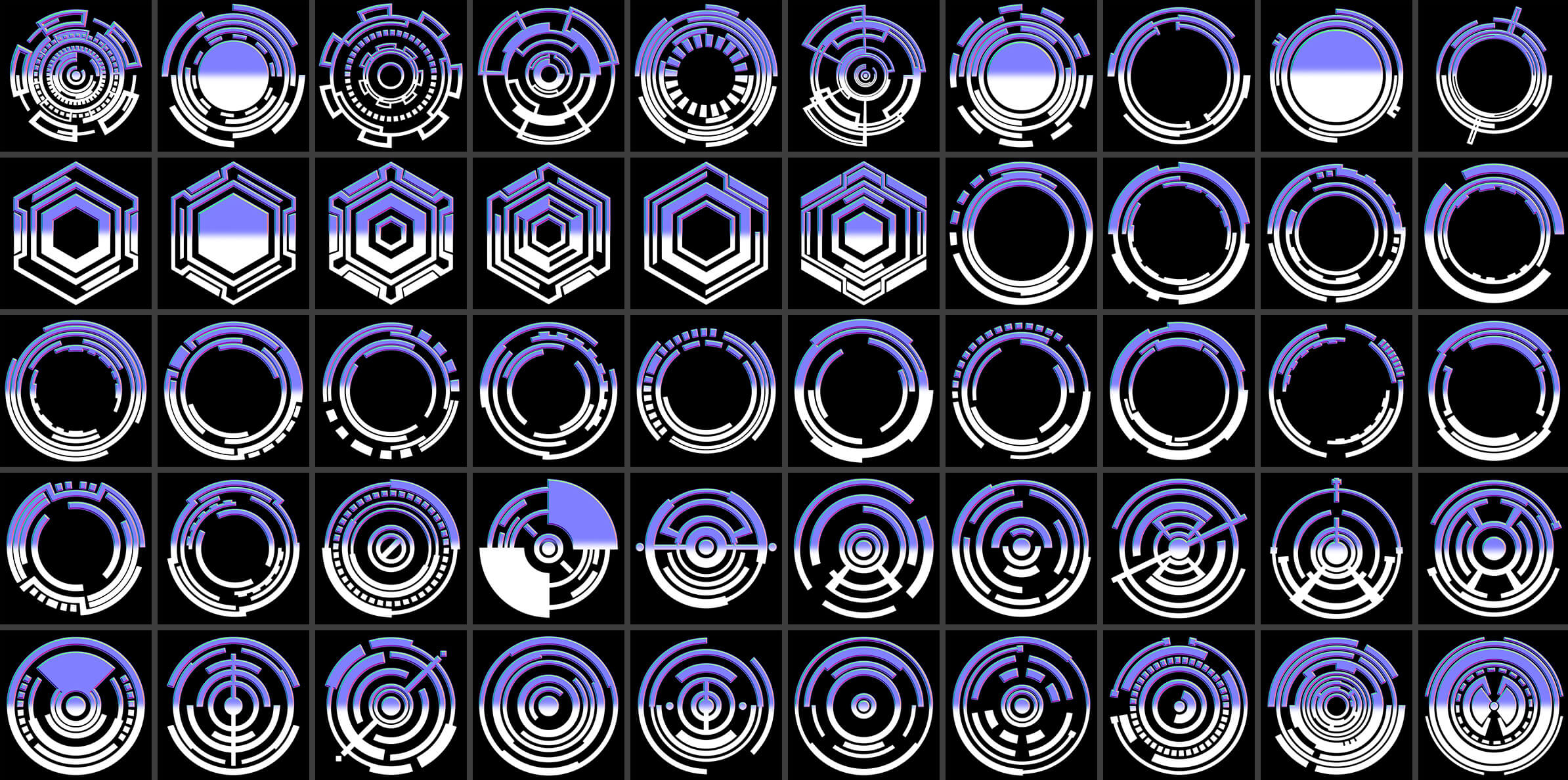 150 Sci-Fi Hologram Normal Map and Alpha Pack Brush or Tool by netleon