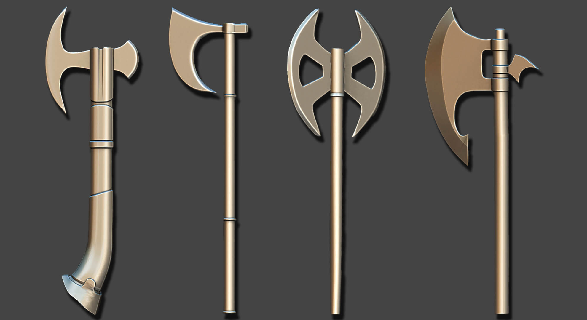 20 Ax Base Mesh Pack - 3D Model by netleon