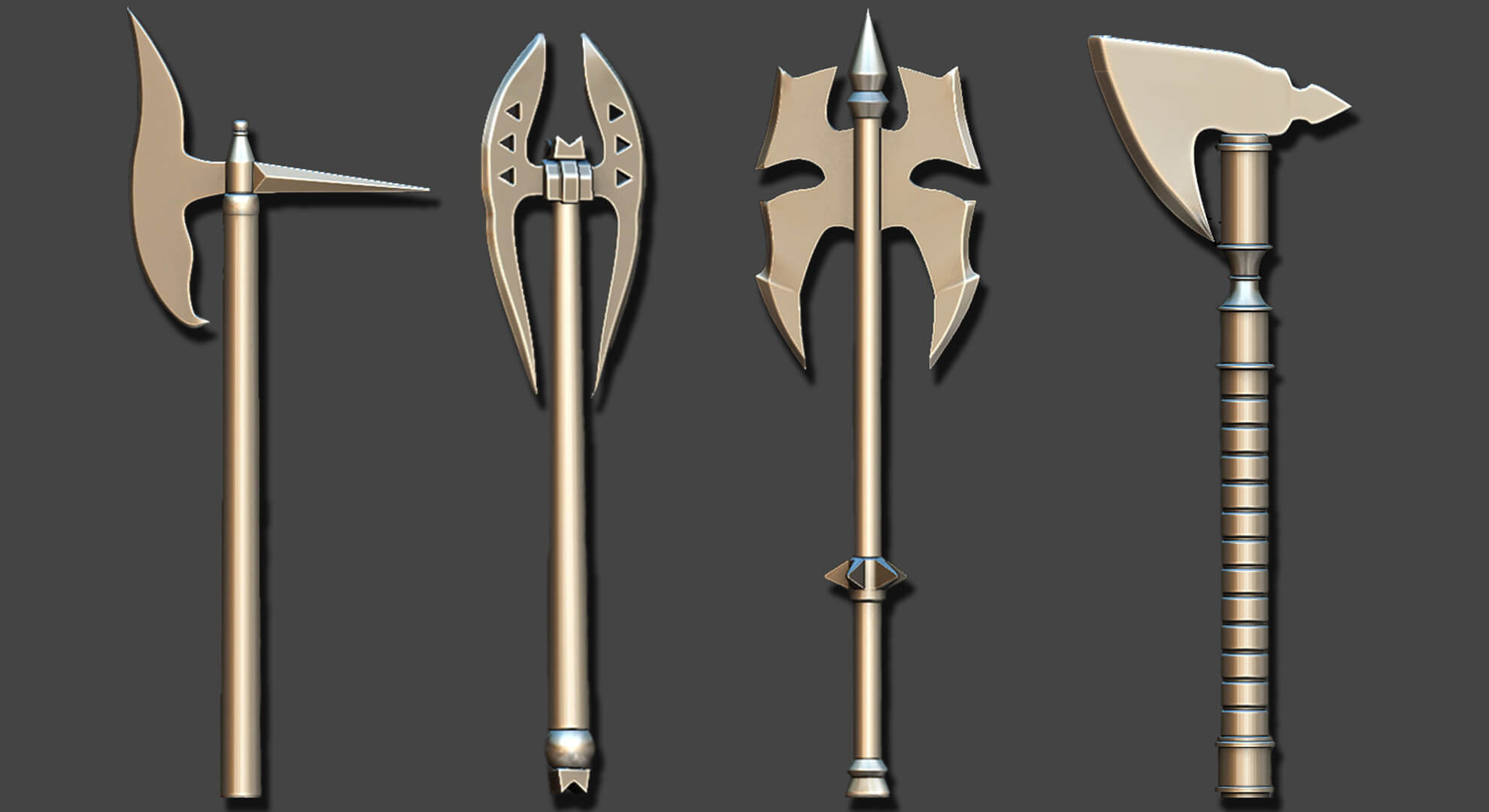 20 Ax Base Mesh Pack - 3D Model by netleon