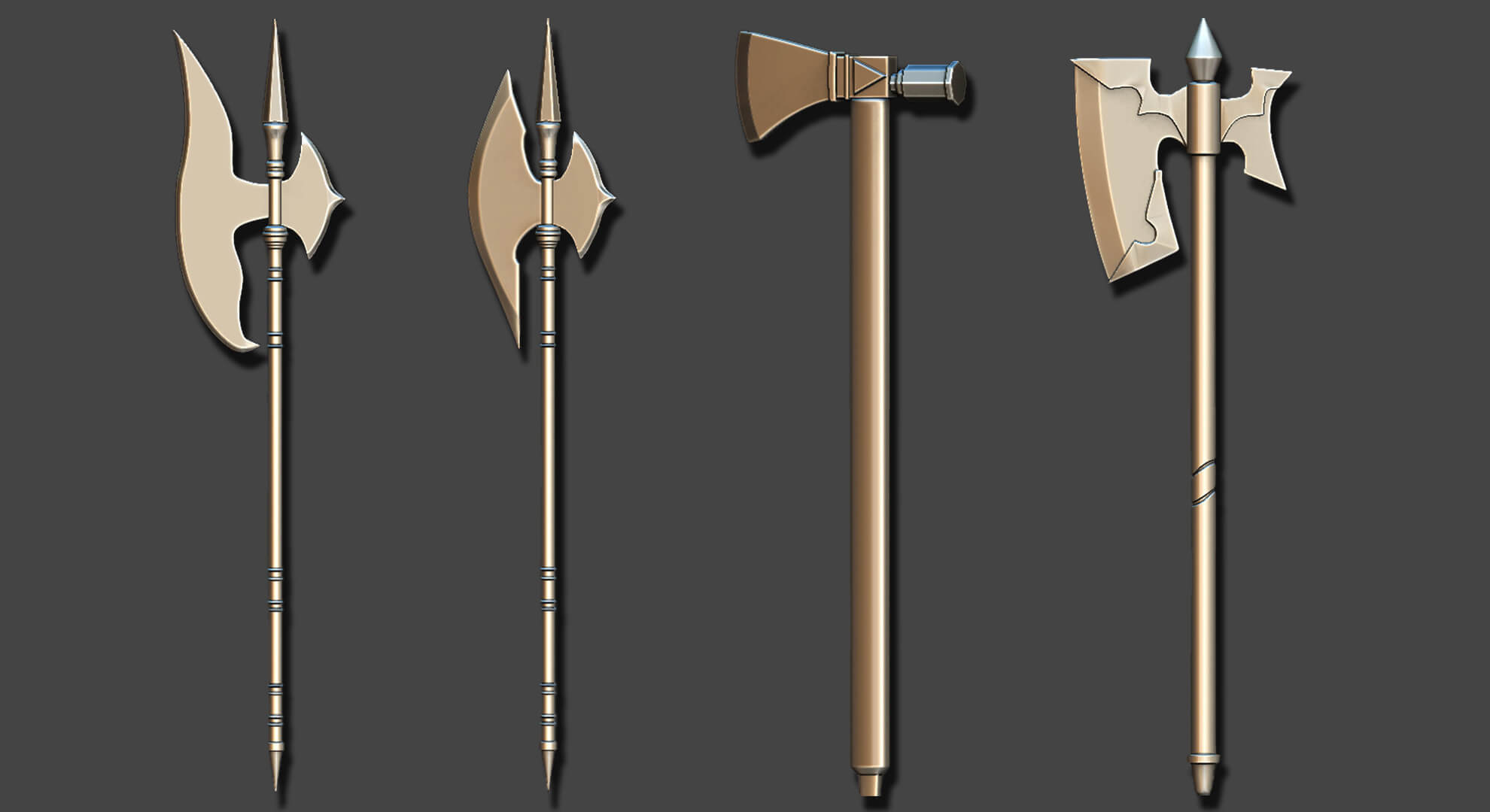 20 Ax Base Mesh Pack - 3D Model by netleon