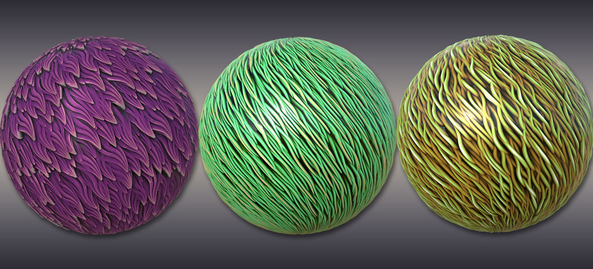 20 Stylized Fur and Hair Patterns Pack - 3D Material or Shader by netleon