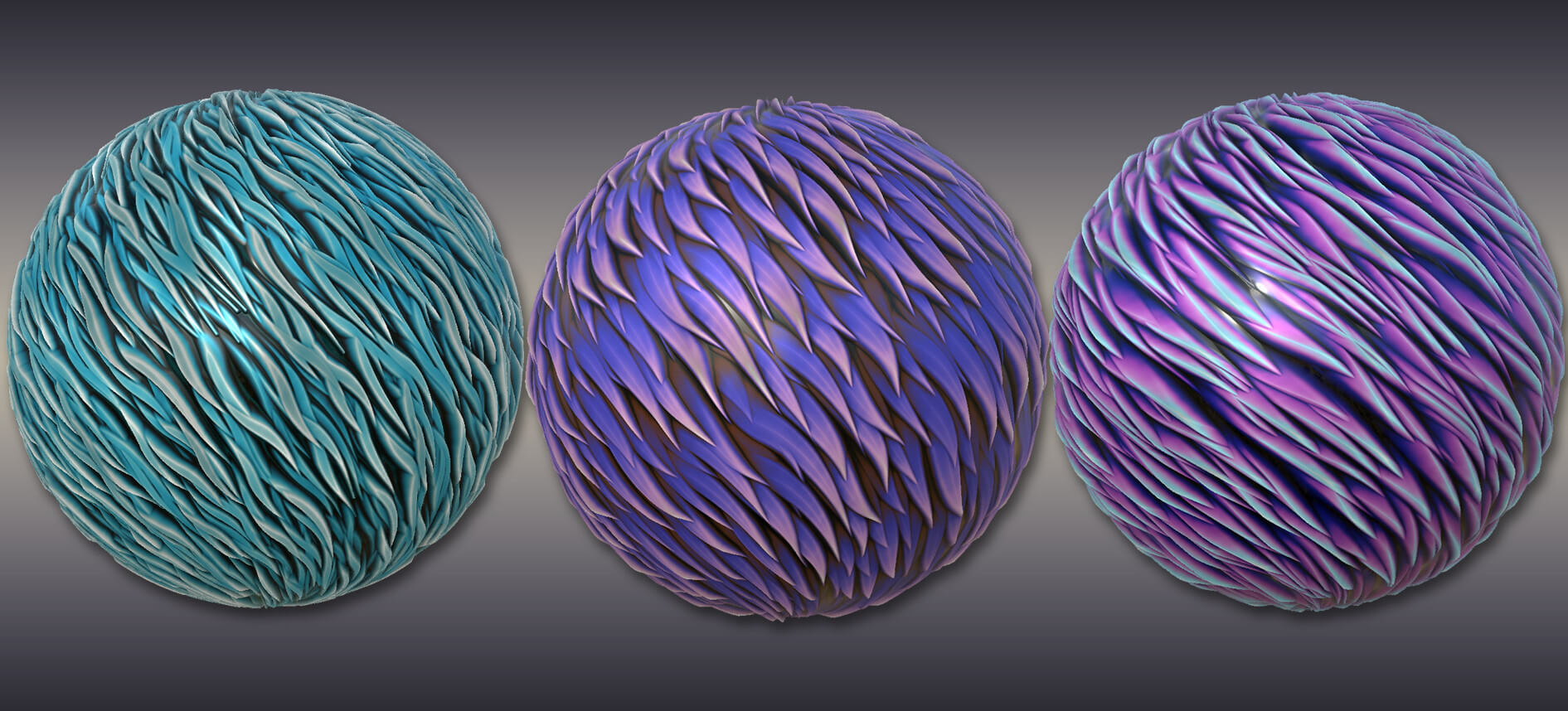 20 Stylized Fur and Hair Patterns Pack - 3D Material or Shader by netleon