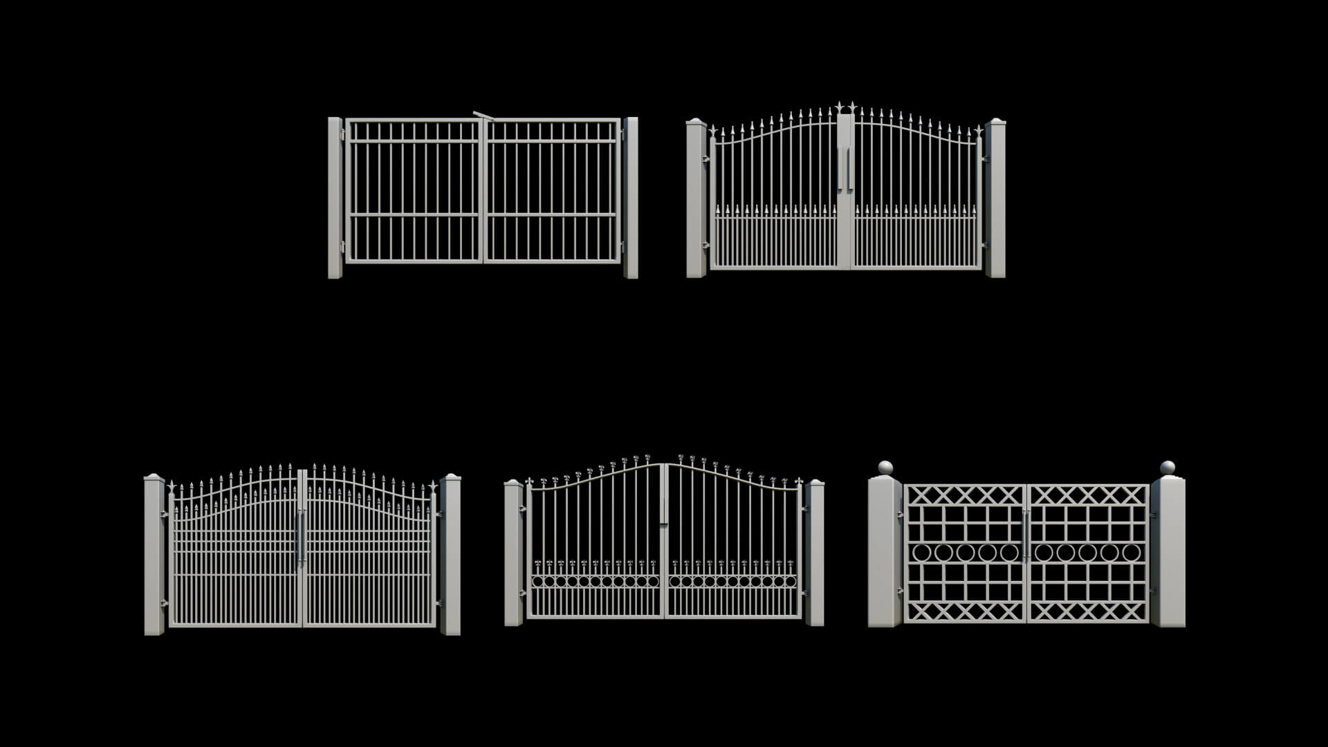25 Iron Gate With UV's Vol 1 - 3D Model by netleon