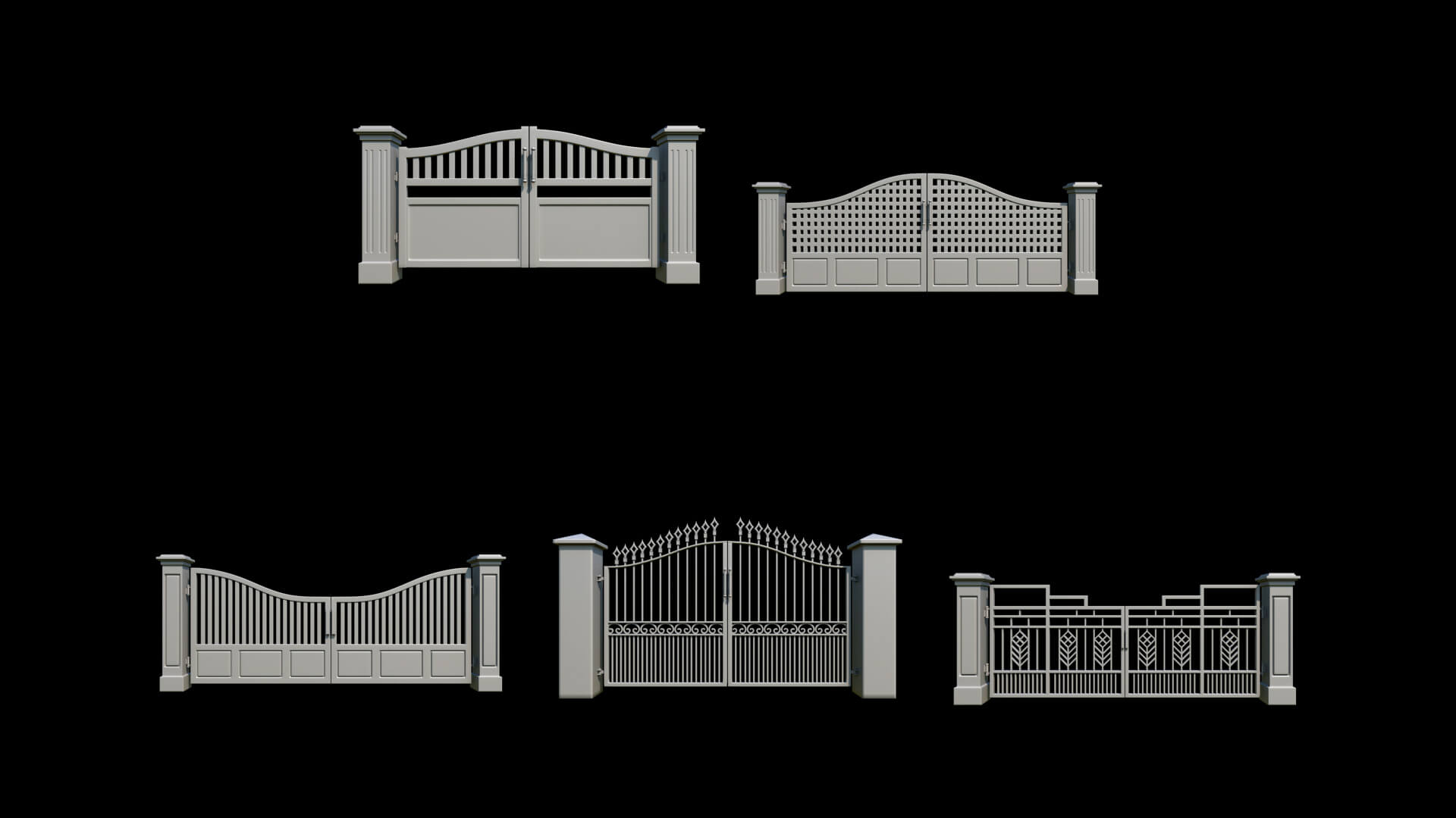 25 Iron Gate With UV's Vol 1 - 3D Model by netleon