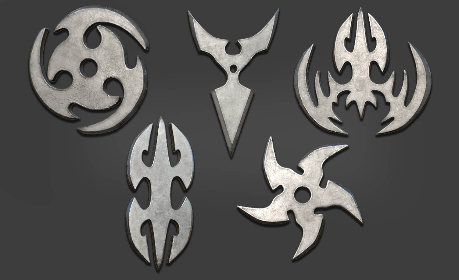 25 Shuriken Models With IMM Brush Vol 2 - 3D Model by netleon