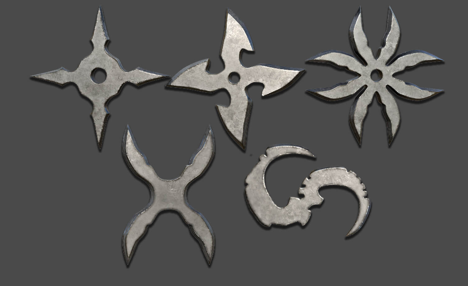 25 Shuriken Models With IMM Brush Vol 3 - 3D Model by netleon
