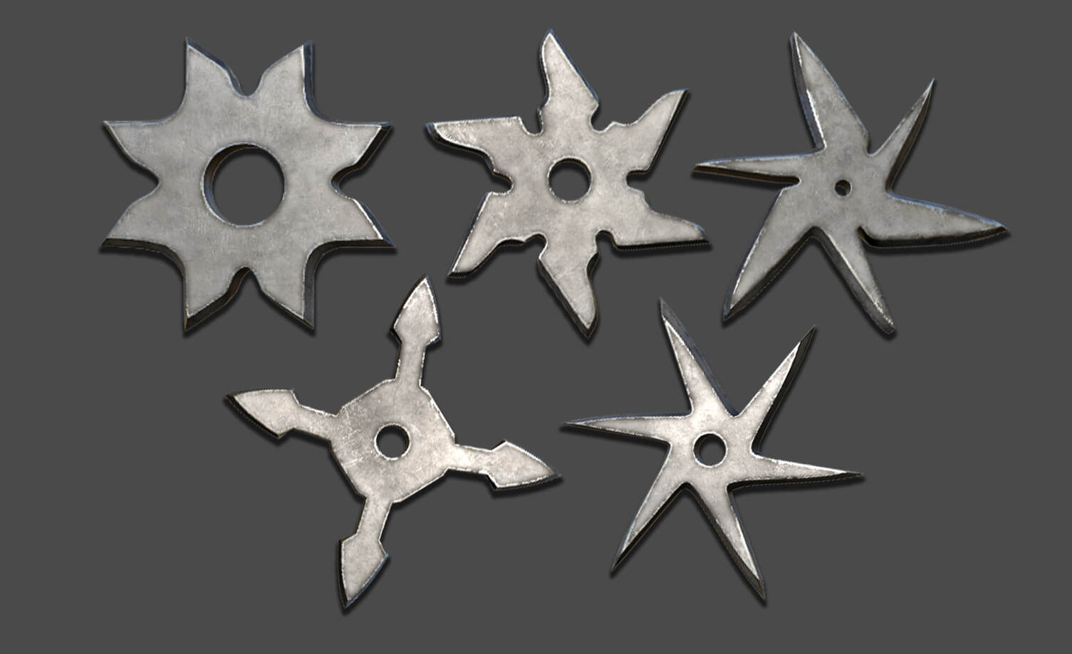 25 Shuriken Models With IMM Brush Vol 3 - 3D Model by netleon