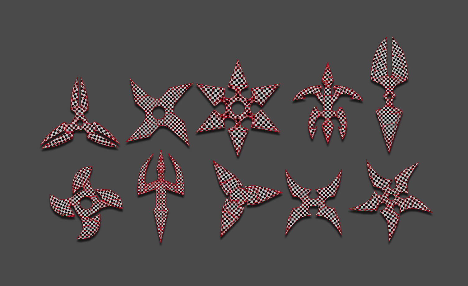 25 Shuriken Models With IMM Brush Vol 4 - 3D Model by netleon