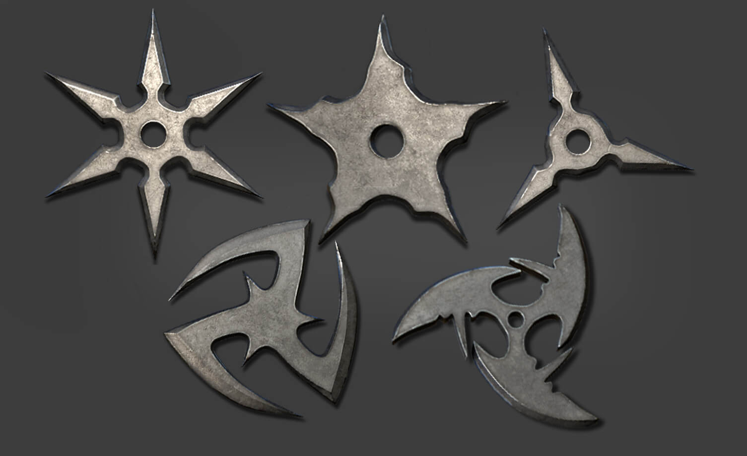 25 Shuriken Models With IMM Brush Vol 1 - 3D Model by netleon