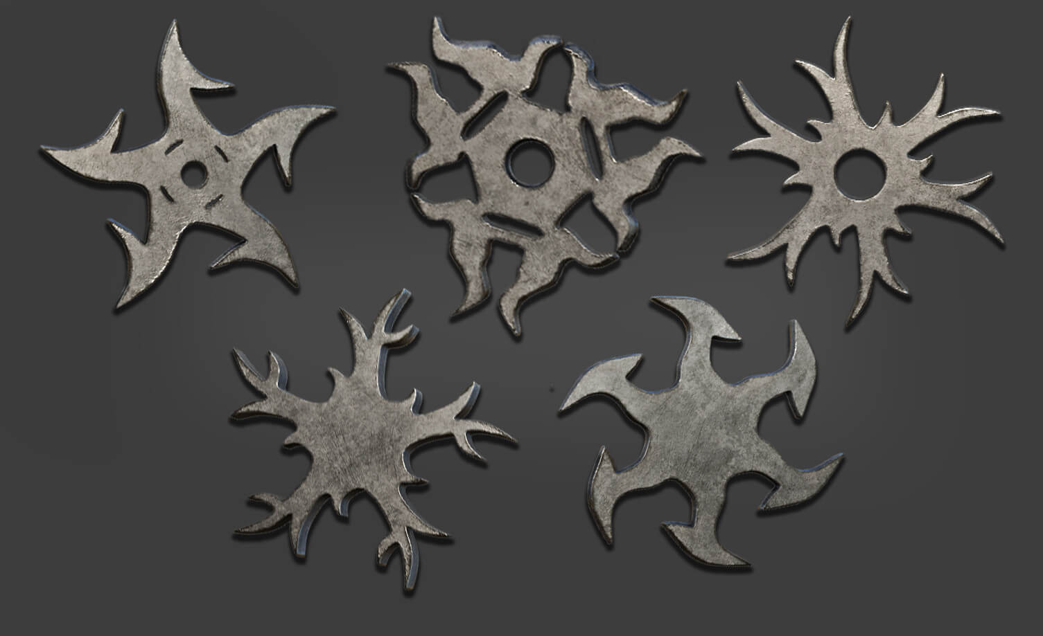 25 Shuriken Models With IMM Brush Vol 1 - 3D Model by netleon