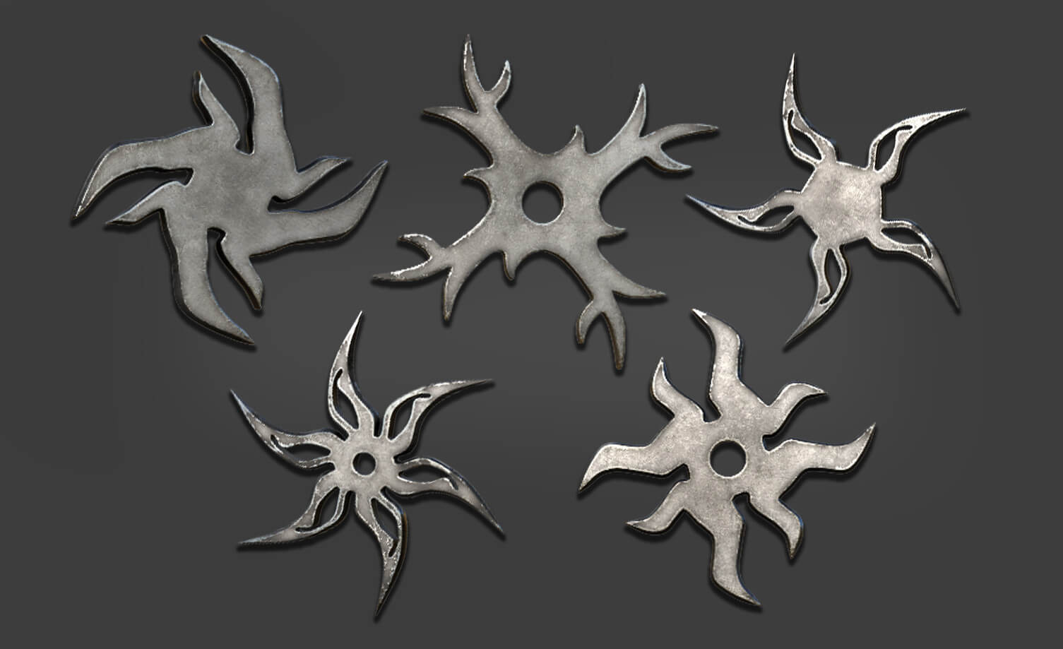 25 Shuriken Models With IMM Brush Vol 1 - 3D Model by netleon