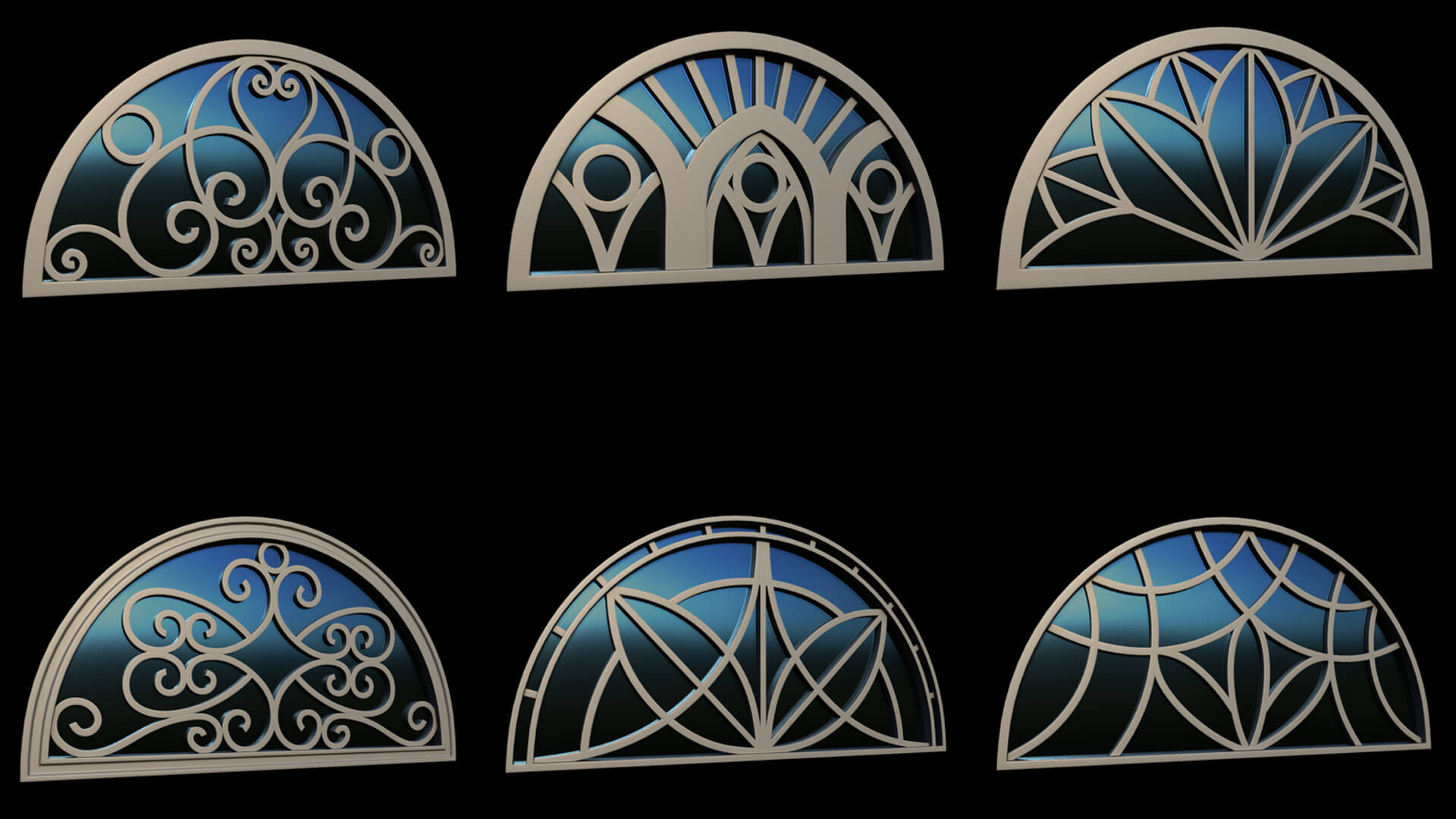 30 Door Arch Head Base Mesh Vol 2 - 3D Model by netleon