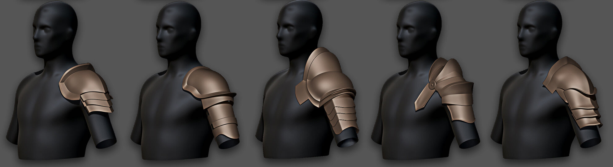 30 Highpoly and Low Poly Shoulder Armor - 3D Model by netleon