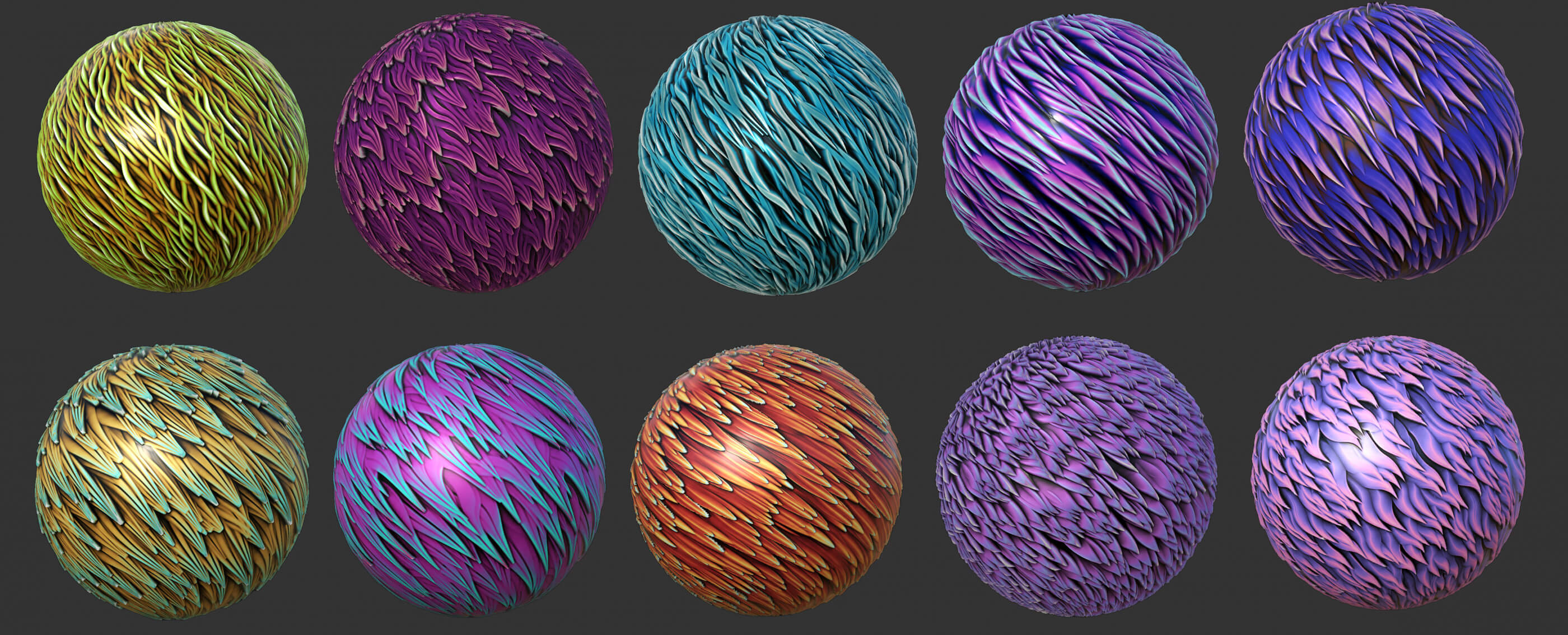 30 Stylized Fur Texture, Brushes and Noise Pack - Brush or Tool by netleon