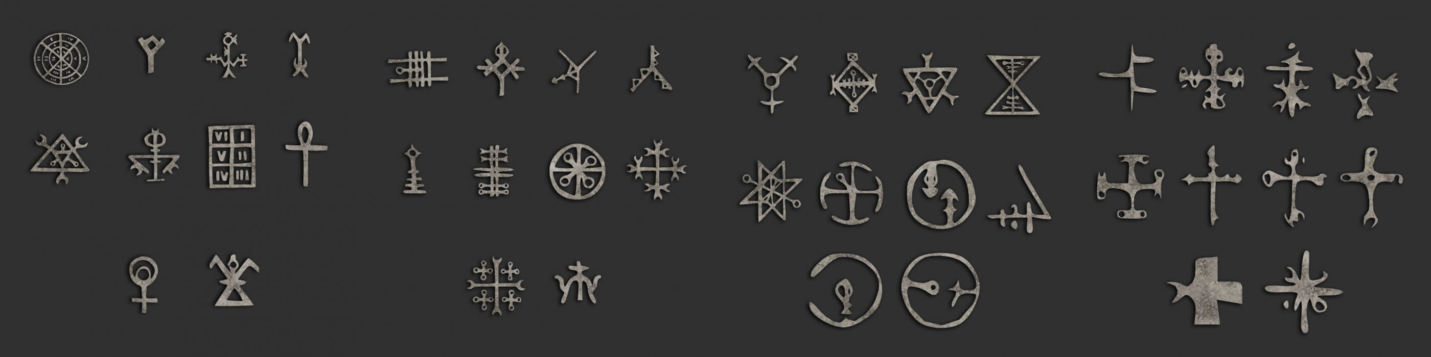 300+ Runes Alpha Pack 8K - 3D Material or Shader by netleon