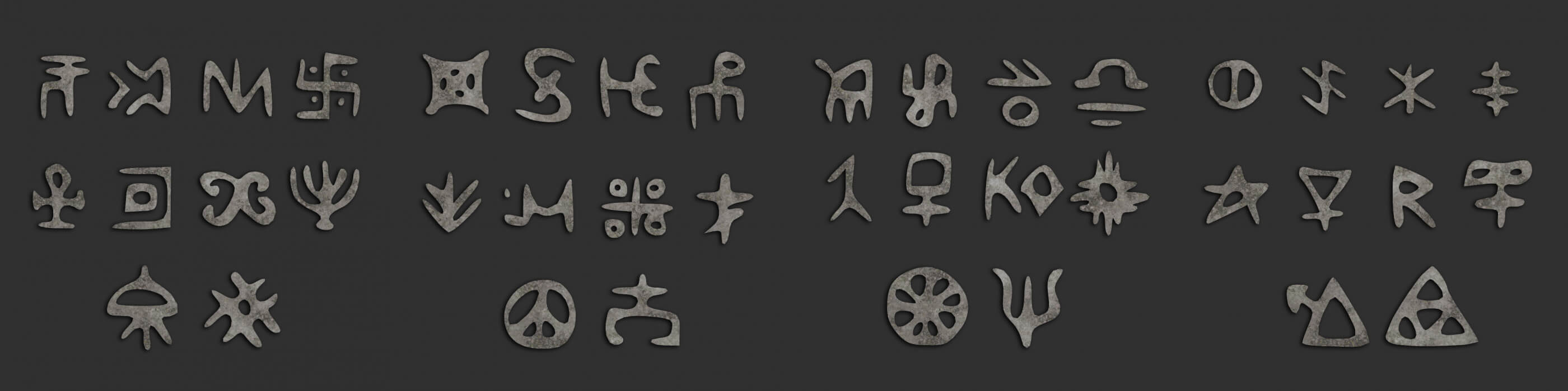 300+ Runes Alpha Pack 8K - 3D Material or Shader by netleon