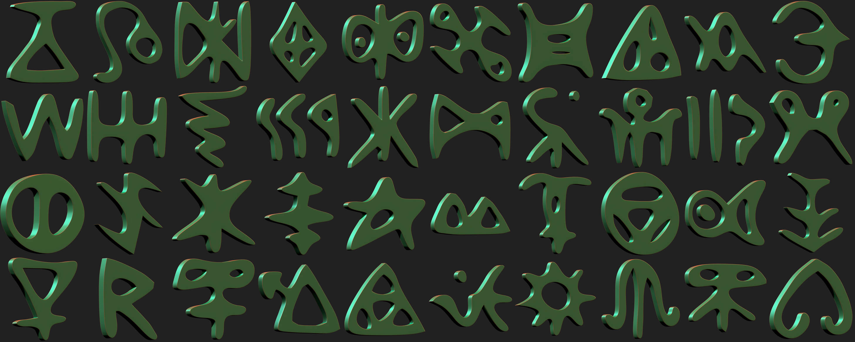 300 Runes Base Mesh Pack - 3D Model by netleon
