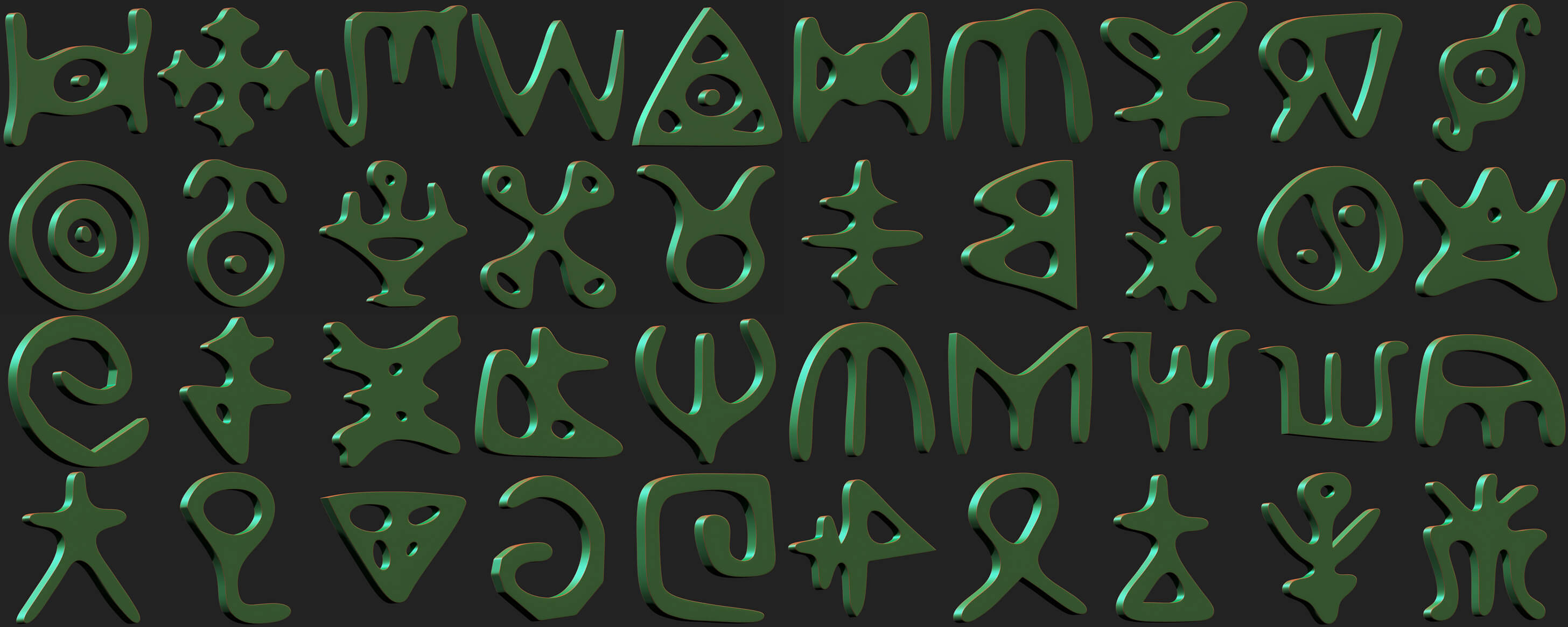 300 Runes Base Mesh Pack - 3D Model by netleon