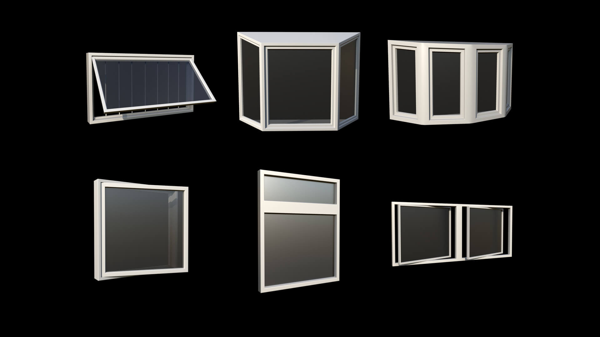 31 Windows Base Mesh With Uvs - 3D Model by netleon