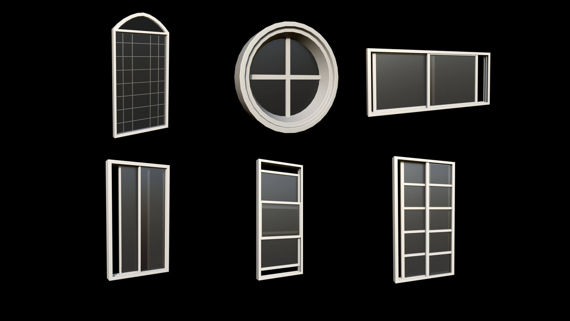 31 Windows Base Mesh With Uvs - 3D Model by netleon