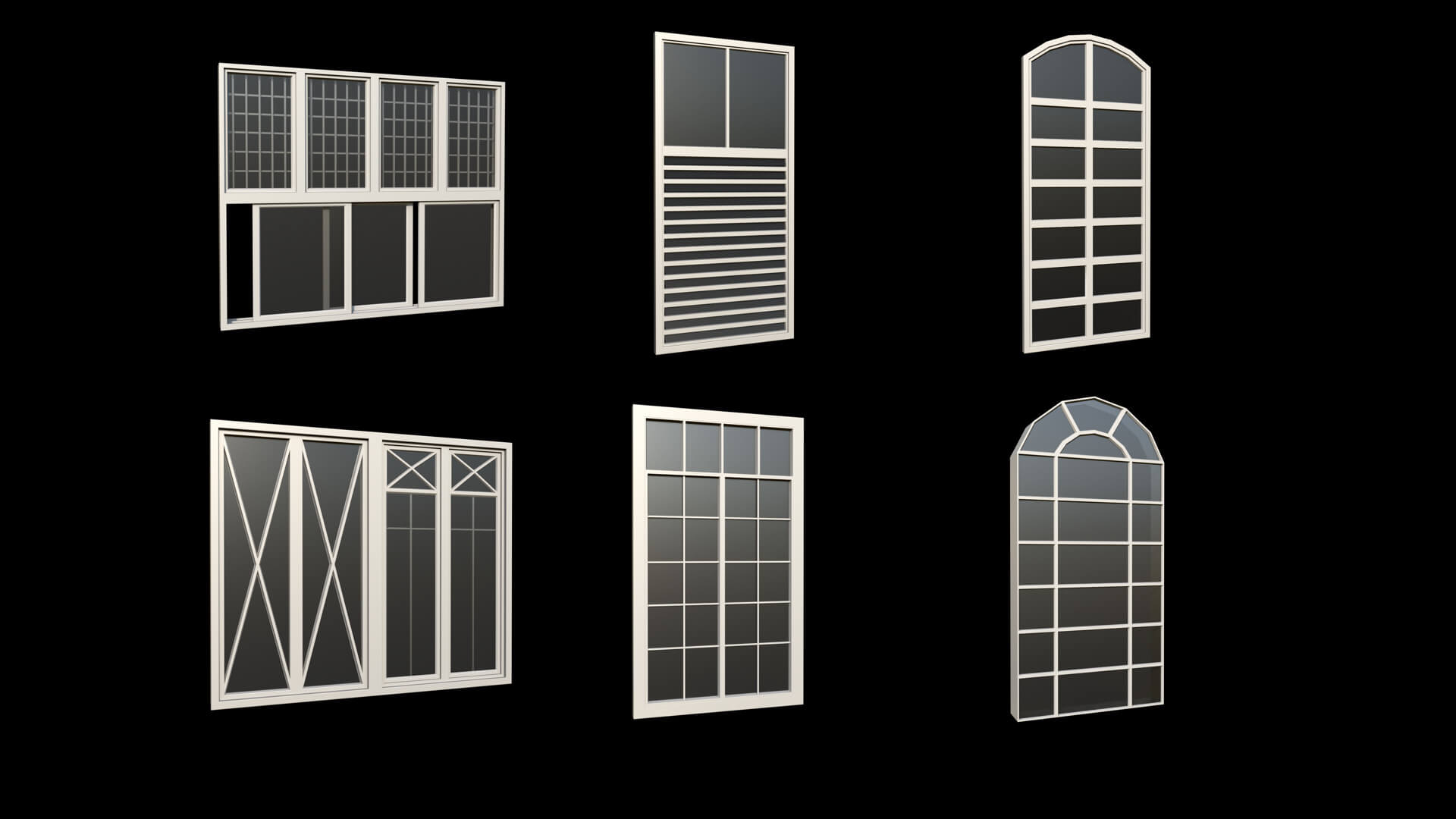 31 Windows Base Mesh With Uvs - 3D Model by netleon