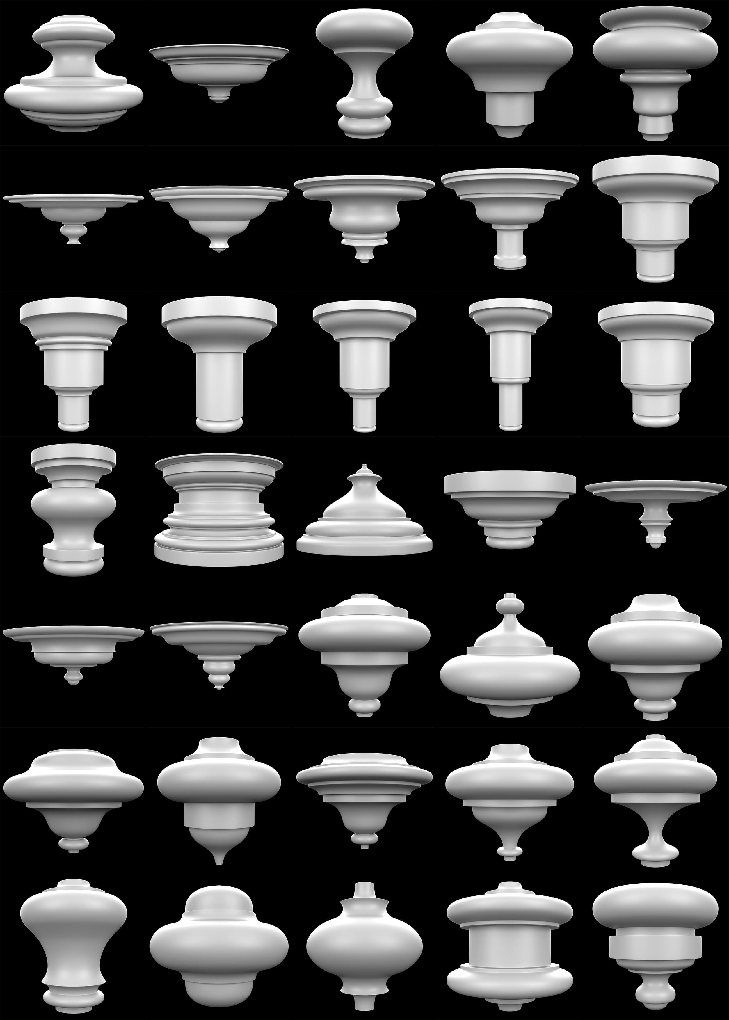 35 Column Rings 3D Model Vol 2 by netleon