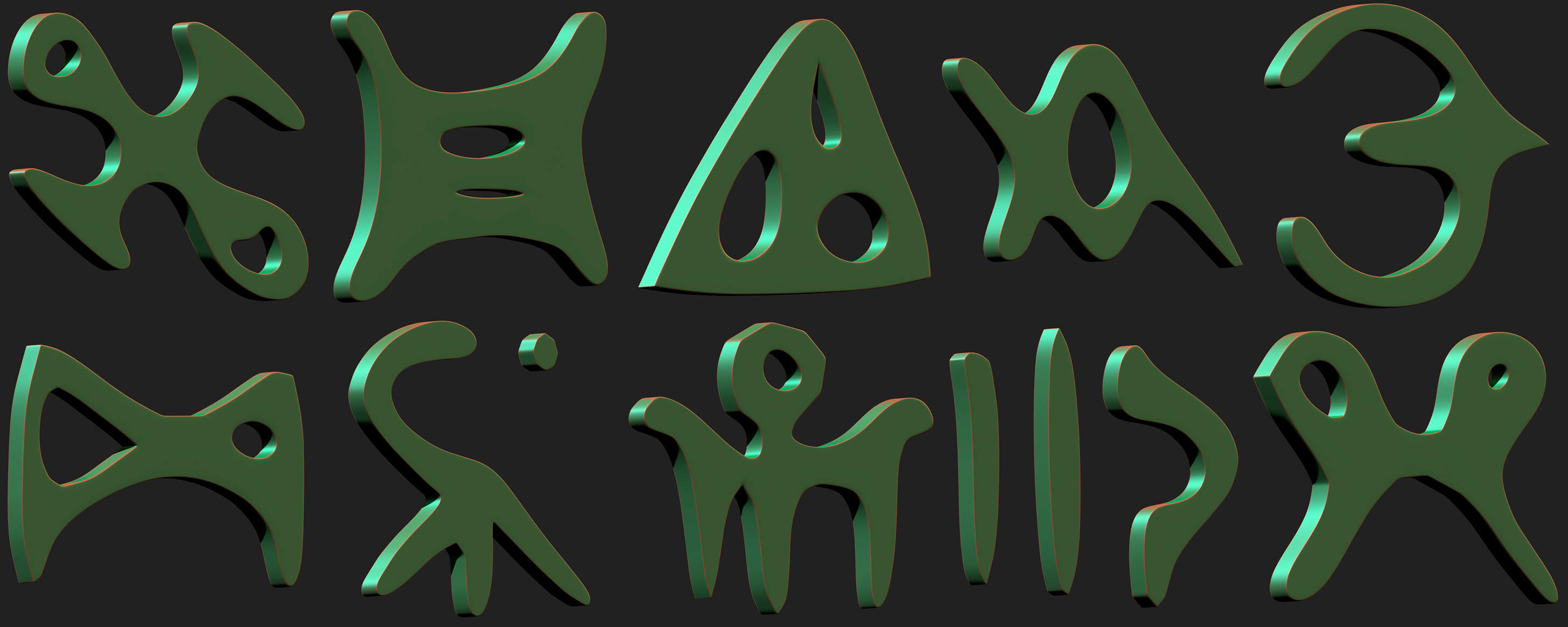 50 Runes Base Mesh Vol 1 - 3D Model by netleon